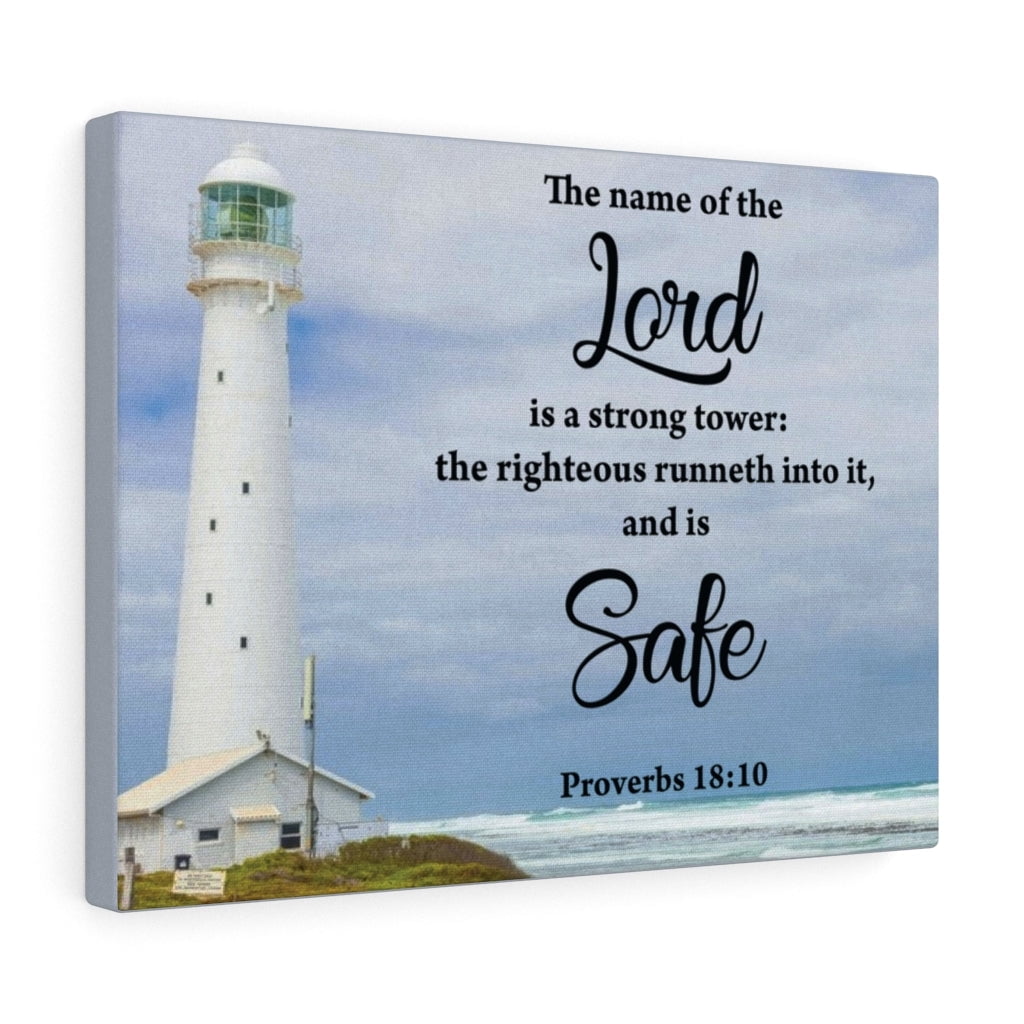 Scripture Walls The Lord is Safe Proverbs 18:10 Bible Verse Canvas ...