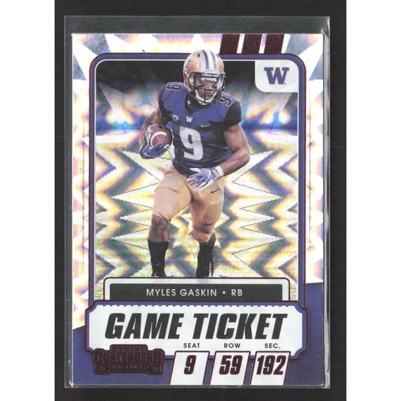 2021 Panini Contenders Draft Picks Game Ticket Myles Gaskin #61 Cracked ...