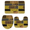 Animal Print Bathroom Rugs Set Art Rustic Yellow Leopard Zebra Tiger ...