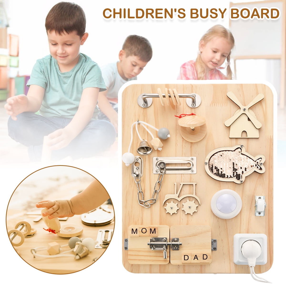 Toys Busyboard 1 year old Busy board cube Busy board toddler Montessori ...