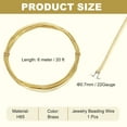 20 Gauge Brass Round Wire, 20 ft Craft Tarnish Resistant Beading Wires ...