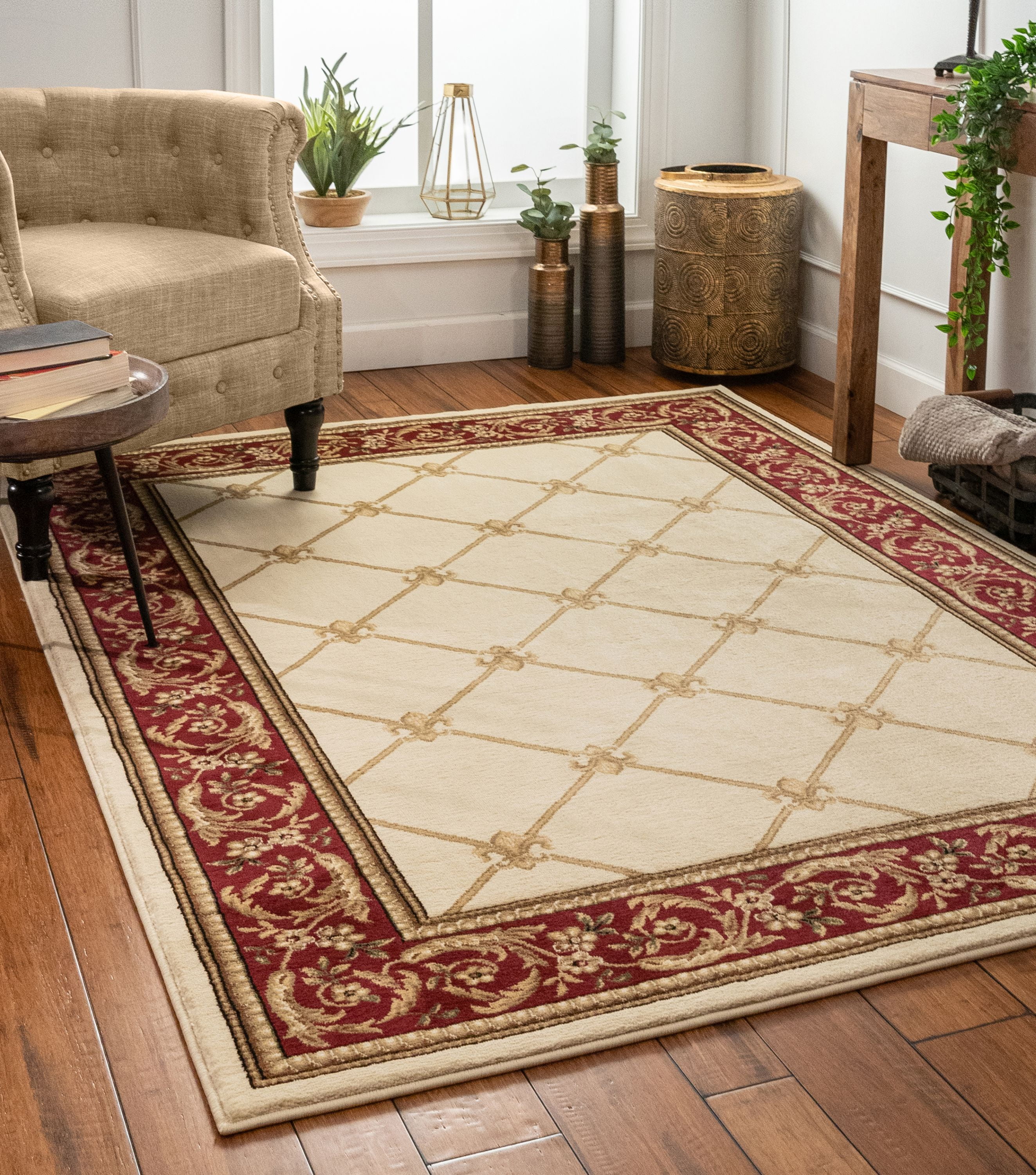 Patrician Trellis Ivory Lattice Area Rug 11 x 15 (10'11 Patrician Trellis Ivory Lattice Area Rug 11 x 15 (10'11