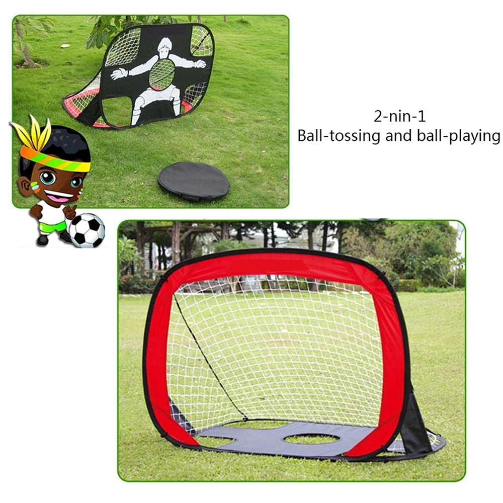 Willstar Pop Up Kids Football Goal Target Net Frame Corner Shot ...
