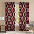 Abstract Art Sheer Curtains 90 Inch Long 2 Panels, Modern Diamond ...