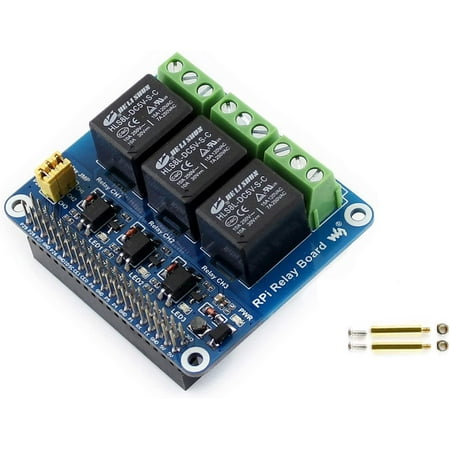 RPi Relay Board Raspberry Pi Expansion Board, Three Channel (3-CH) Power Relay Module for ...
