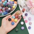 1Box 85pcs 17 style Resin Rhinestone Beads with Acrylic Round Beads ...