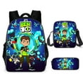 Ben 10 Backpack with Lunch Box & Pencil Pouch 17 Inch Cute Ben Themed ...