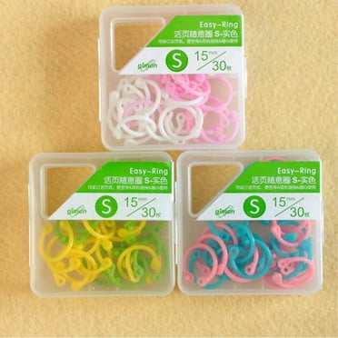 Yesbay 1 Box Book Rings Multi-color Flexible Plastic Book Loose Leaf ...