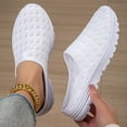 2026 Womens Breathable Knit Slip-On Walking Shoes Comfortable Backless ...