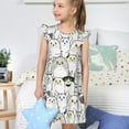 Classic Cute Cartoon Cat Girls Nightgowns, Flutter Sleeve Pajamas ...