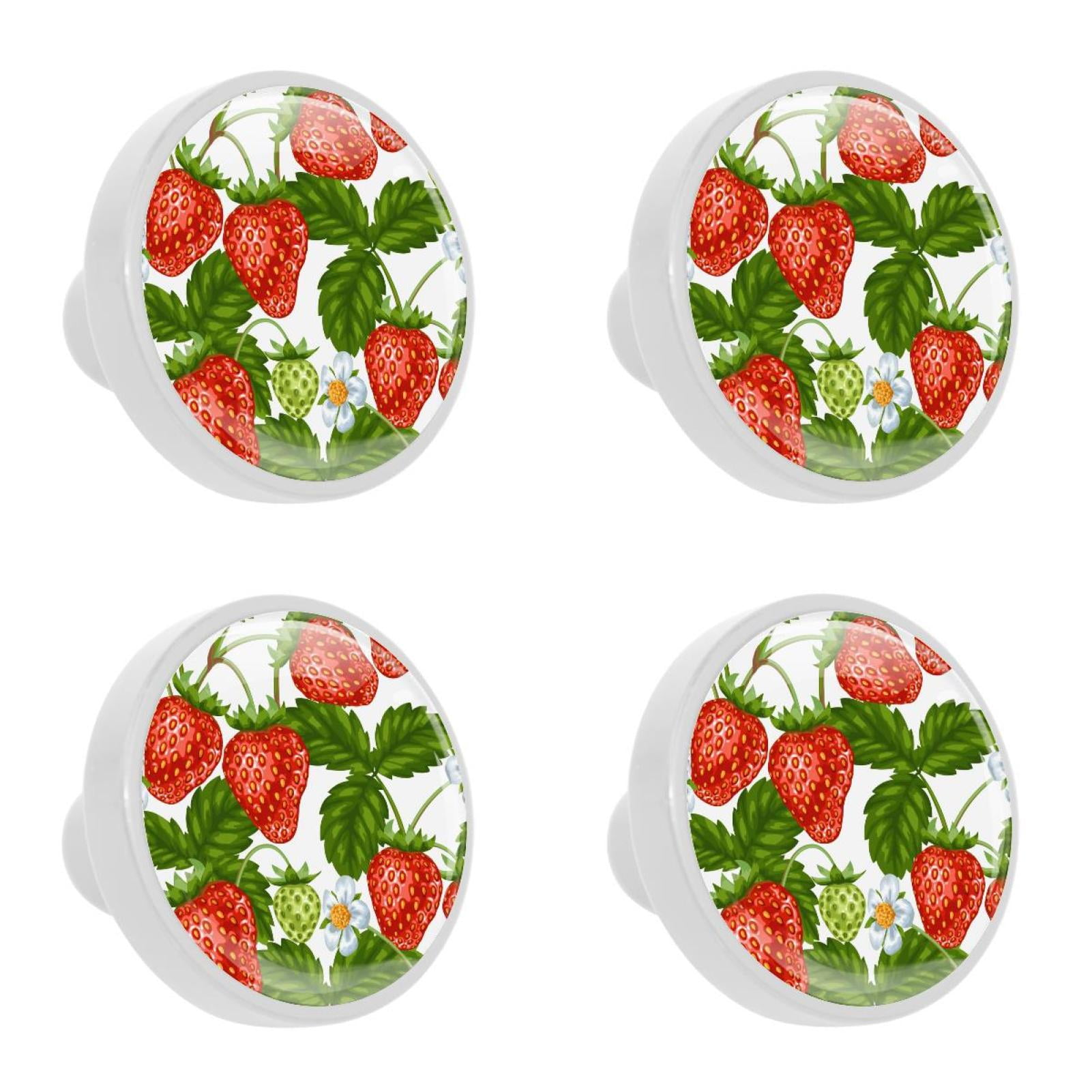 4 Pcs Strawberry Knobs for Kitchen Cabinet Cupboard Dresser Bookcase ...