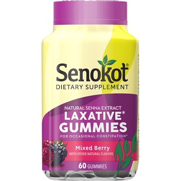 Senokot® Natural Senna Laxative* Gummies, Mixed Berry, 60 Ct - Walmart.com