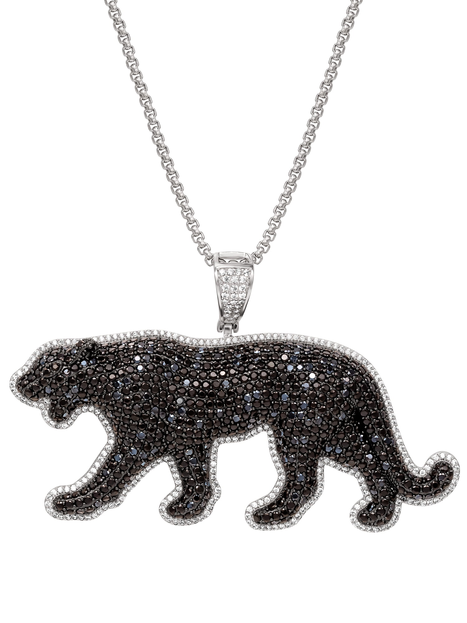 Shaquille O'Neal Men's Simulated Diamond Sterling Silver Panther ...