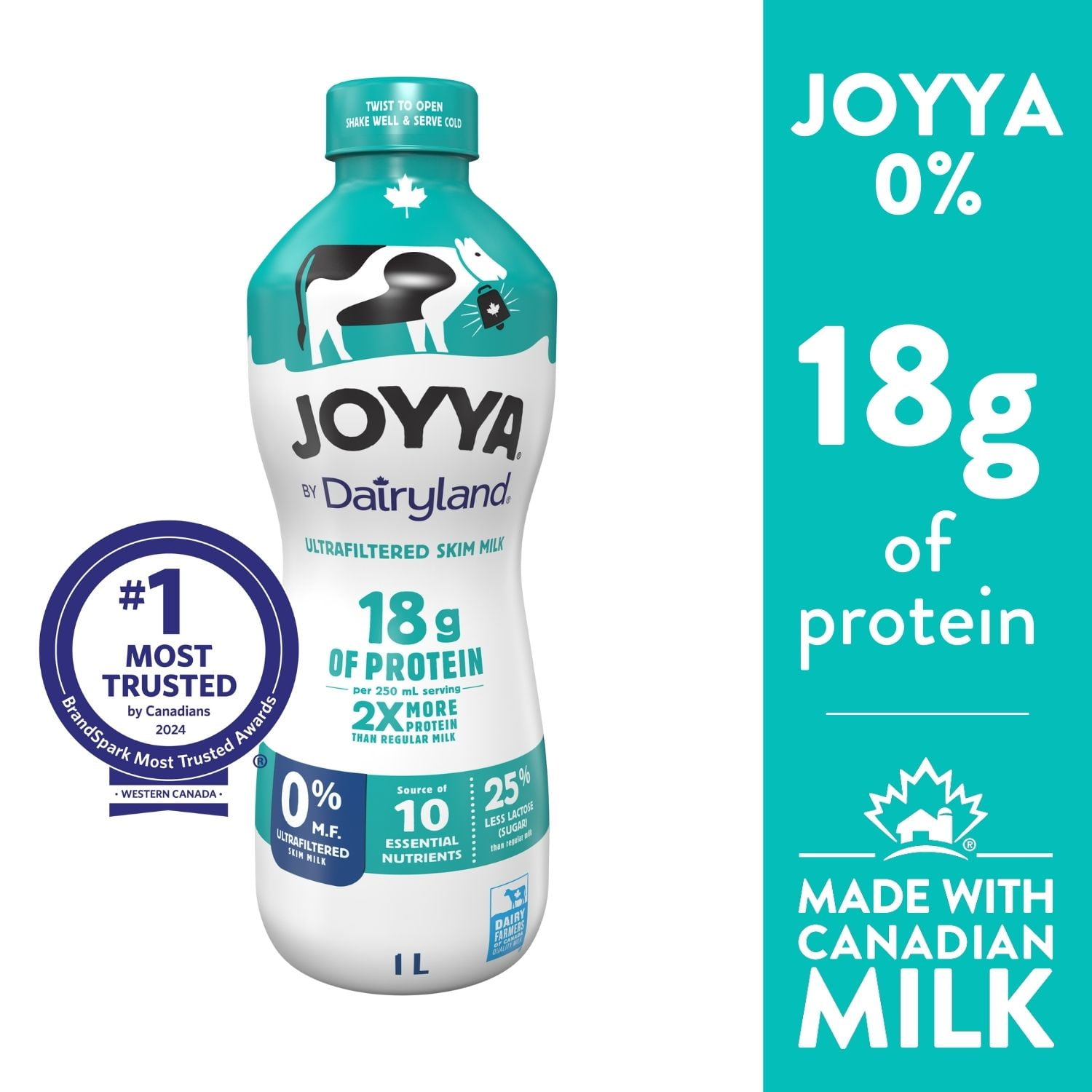 Dairyland Joyya 0% Ultrafiltered Skim Milk 1L, 1L - Walmart.ca