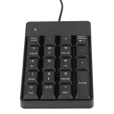 Number Pad, USB Interface Compact Portable Numeric Keypad Black Color ...
