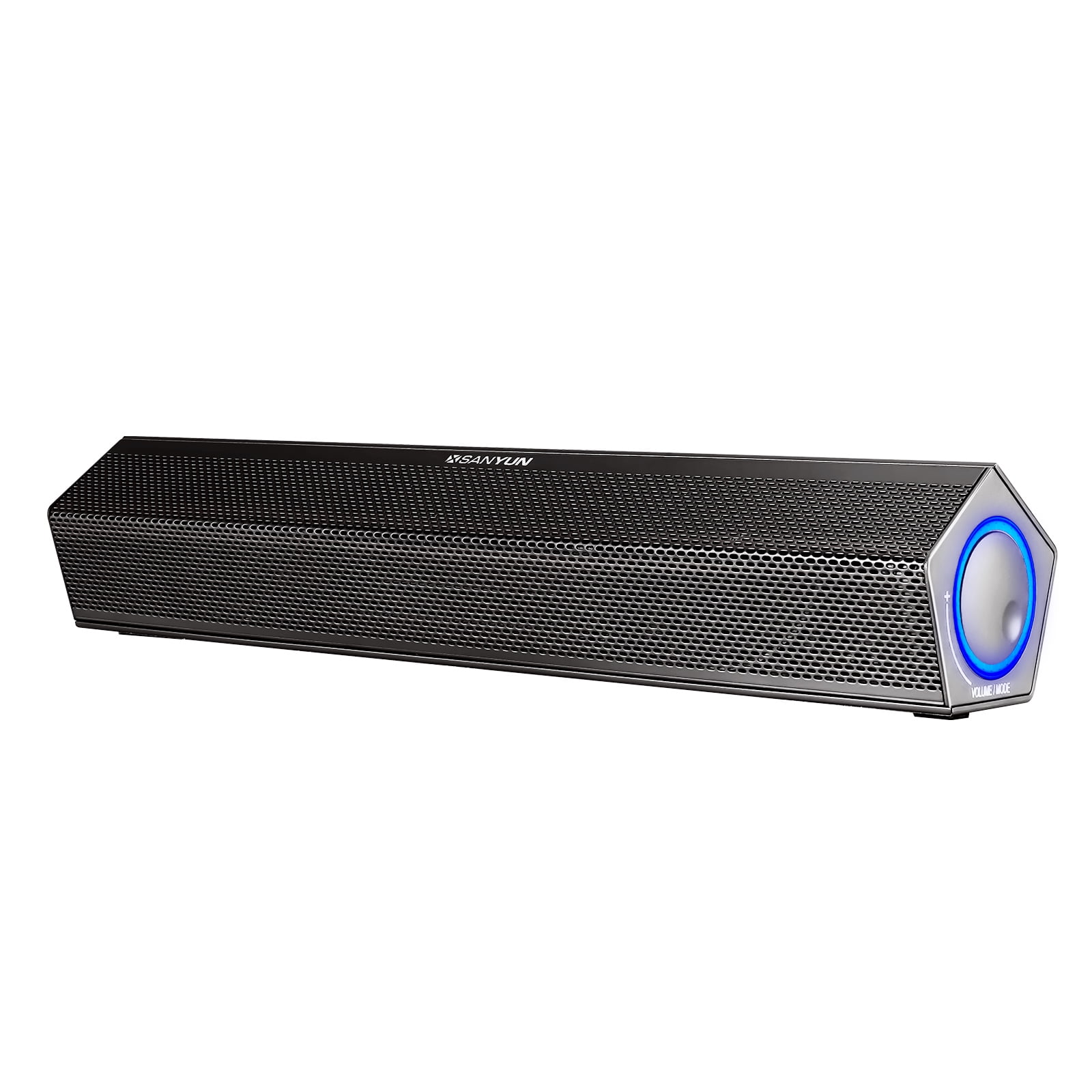 Sanyun SW010 Computer Speakers Mini Sound Bar, Bluetooth 5.0, USB-A Connection for Power and ...