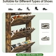 Coewske Industrial Storage Shoe Cabinet Organizer Narrow Shoe Rack w/ 3 ...