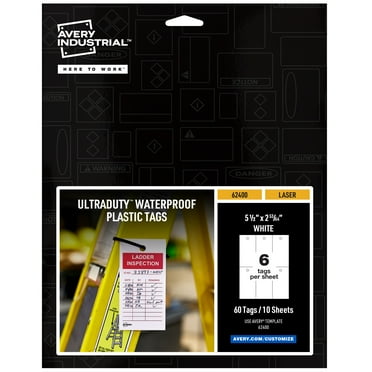 Avery File Folder Labels, 1/3 Cut, 2/3" x 3-7/16", Paper, White, Laser ...