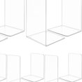 10 Pieces Book Ends, Clear Acrylic Bookends for Shelves, Heavy Duty ...