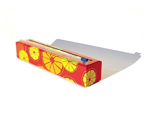 ChicWrap Citrus Refillable Plastic Wrap Dispenser with Slide Cutter and ...
