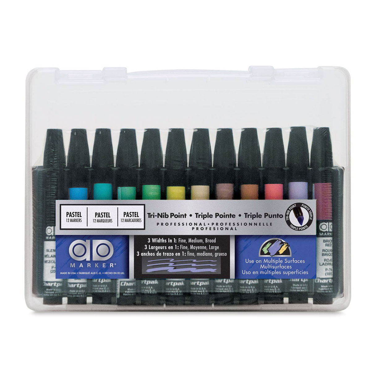 Chartpak Ad Markers - Pastel Colors, Set of 12 - Walmart.com