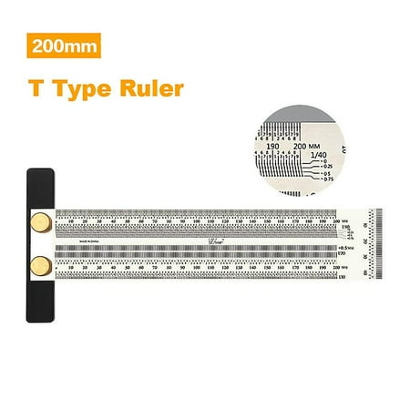 Precision Marking Ruler 200/300/400mm Stainless Steel Marking T-rule ...