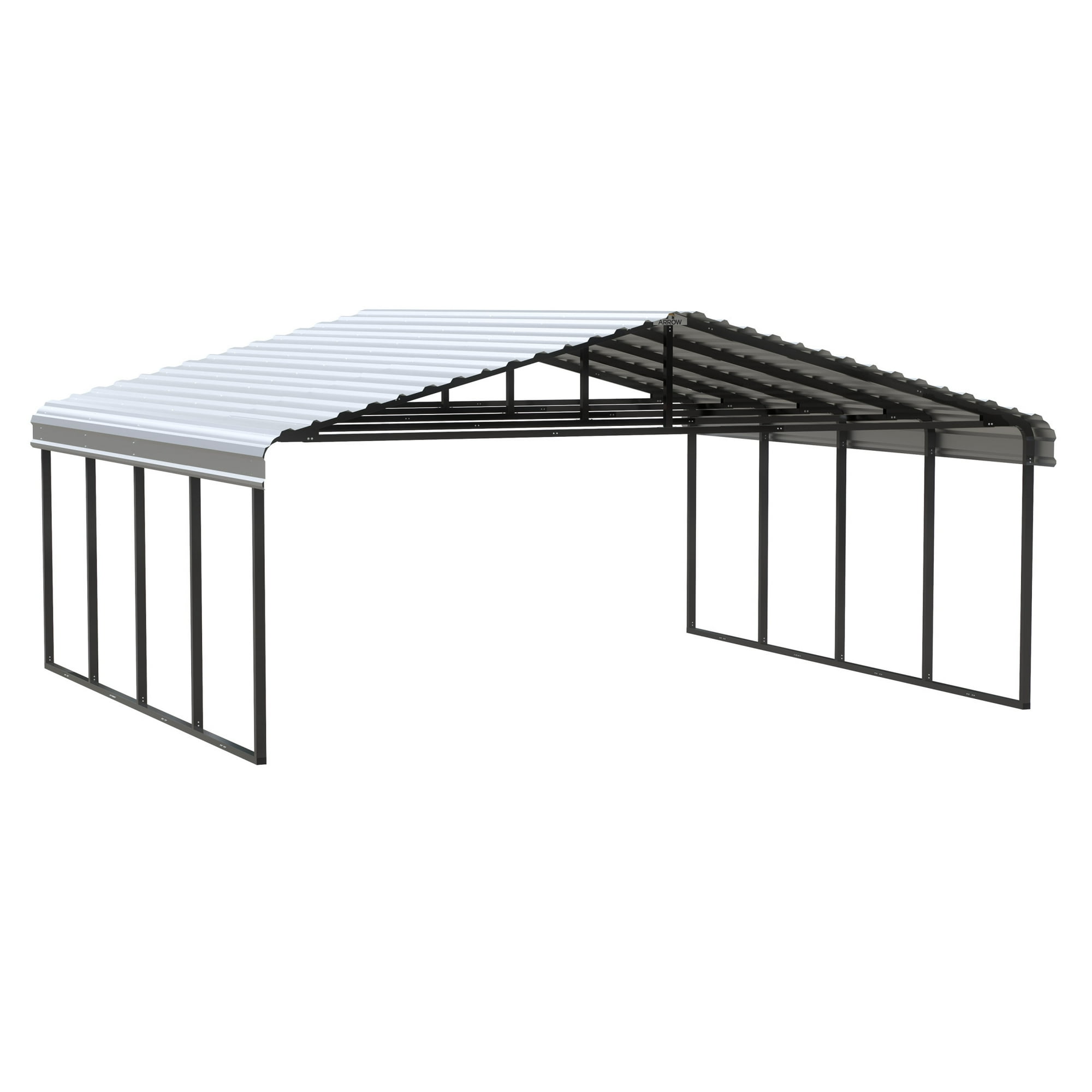 Click here for Arrow Carport 20 Ft. X 20 Ft. X 9 Ft. Charcoal 20 prices