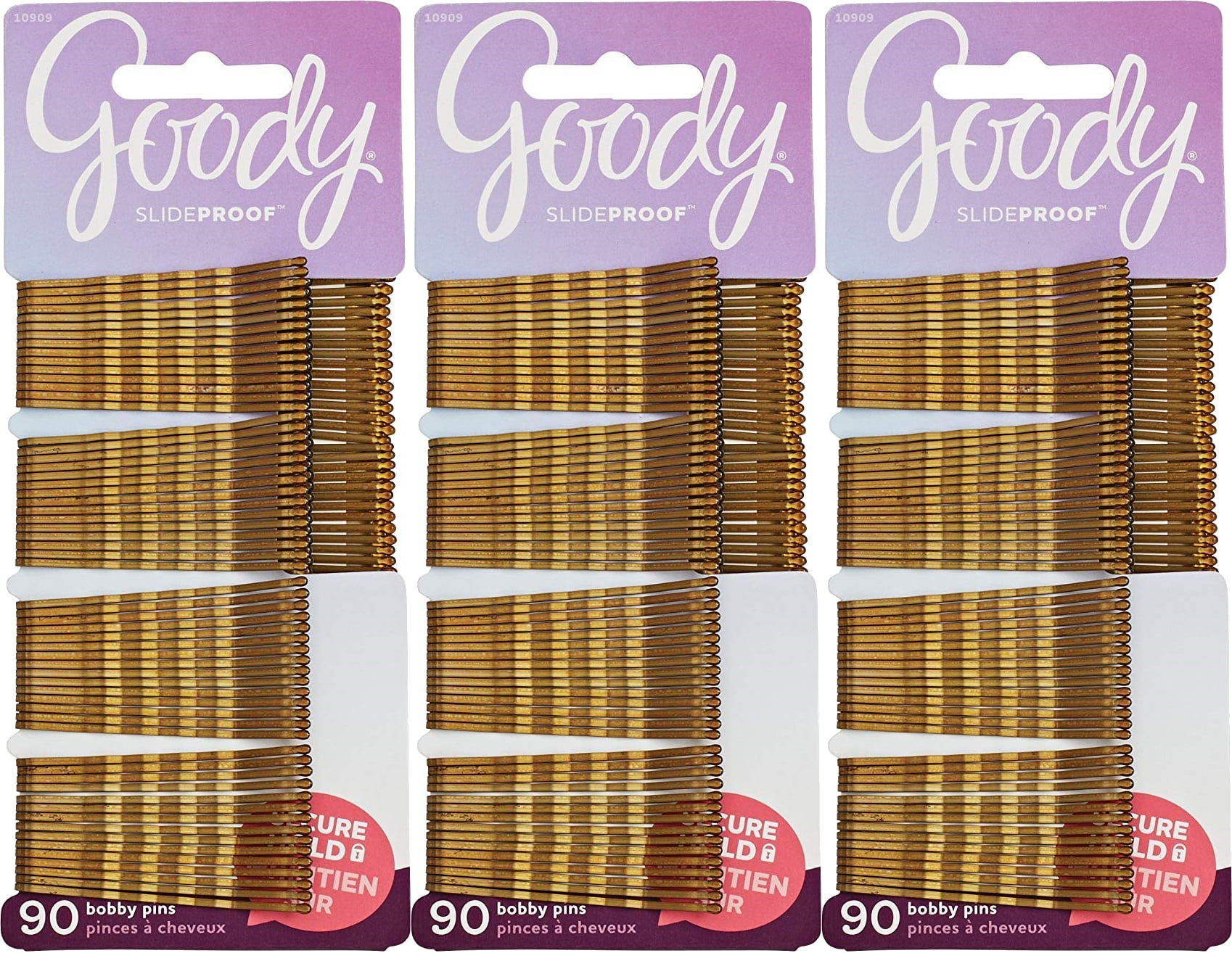 Goody Bobby Pins Blonde 10909 90 count 3 pack - Walmart.com