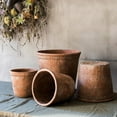 Outdoor Large Terracotta Red Concrete Planter Pot for Plants and ...