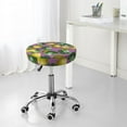 bell Pepper yellow green Bar Stool Covers - Stretch Round Seat Covers ...