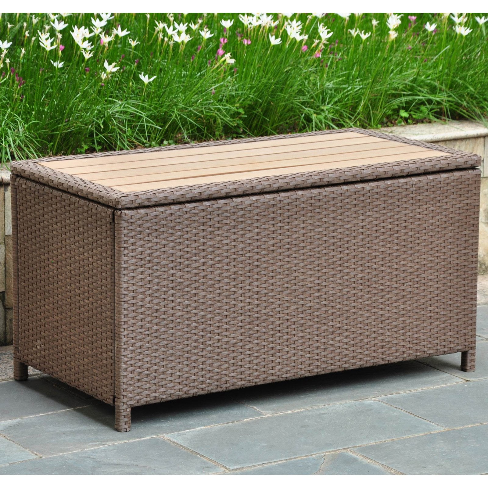 Barcelona Resin Wicker Storage Trunk - Walmart.com