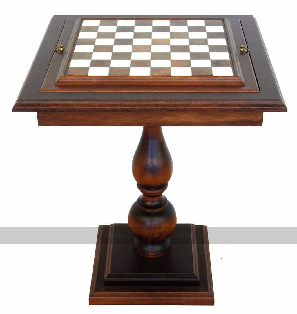 Italfama Beech Wood Chess Table with Alabaster Top - Walmart.com