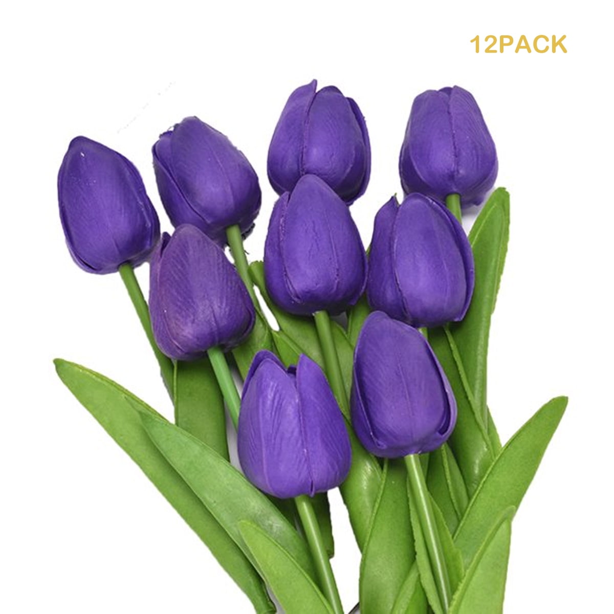 OWLCE 12Pcs Mini PU Plastic Tulip Flower Simualtion Flower Wedding Home ...