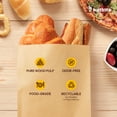 Katbite 6.1 inch Kraft Paper Bags, Brown Disposable Bread and Snack ...