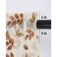 Brown Botanical Fall Curtains 72 Inch Length,Sheer Curtains for Bedroom ...