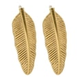 1Set Ion Plating(IP) 304 Stainless Steel Feather Stud Earrings with ...