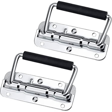 Jinsinto 2 Pieces Metal Door Puller Handle, Spring Folding Handle ...