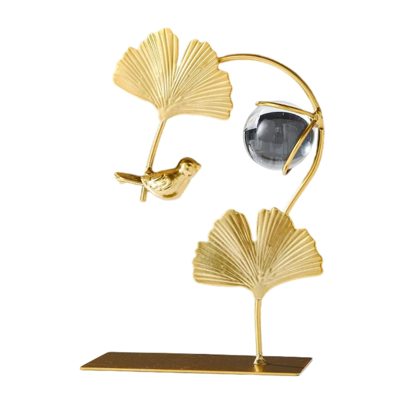 Leaves Statue Metal Figurine Figure Desk Table Centerpieces Accent ...