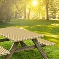 KENOBE 6ft Picnic Table and Bench Fitted Cover, 72"x30" Flannel Backing ...