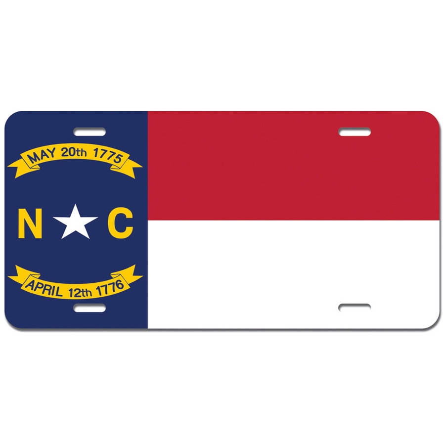 North Carolina State Flag Novelty Metal Vanity License Tag Plate ...