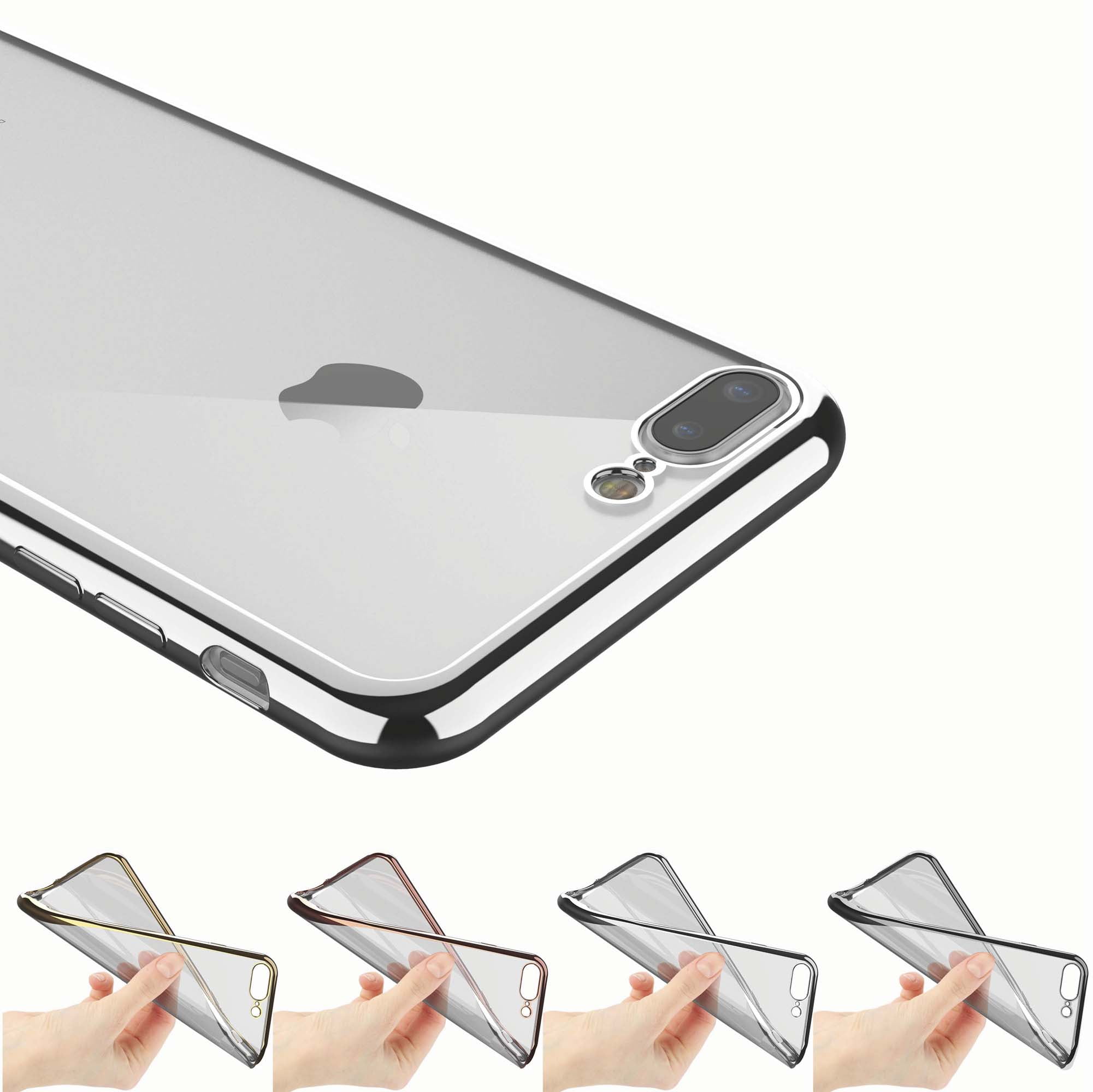 Njjex Crystal Clear Case For iPhone 8 Plus / iPhone 8 / iPhone 7 Plus ...