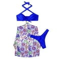 Women Sexy Fashion Strap Wrap Pad High Waist Prints Bikini Set Swimsuit