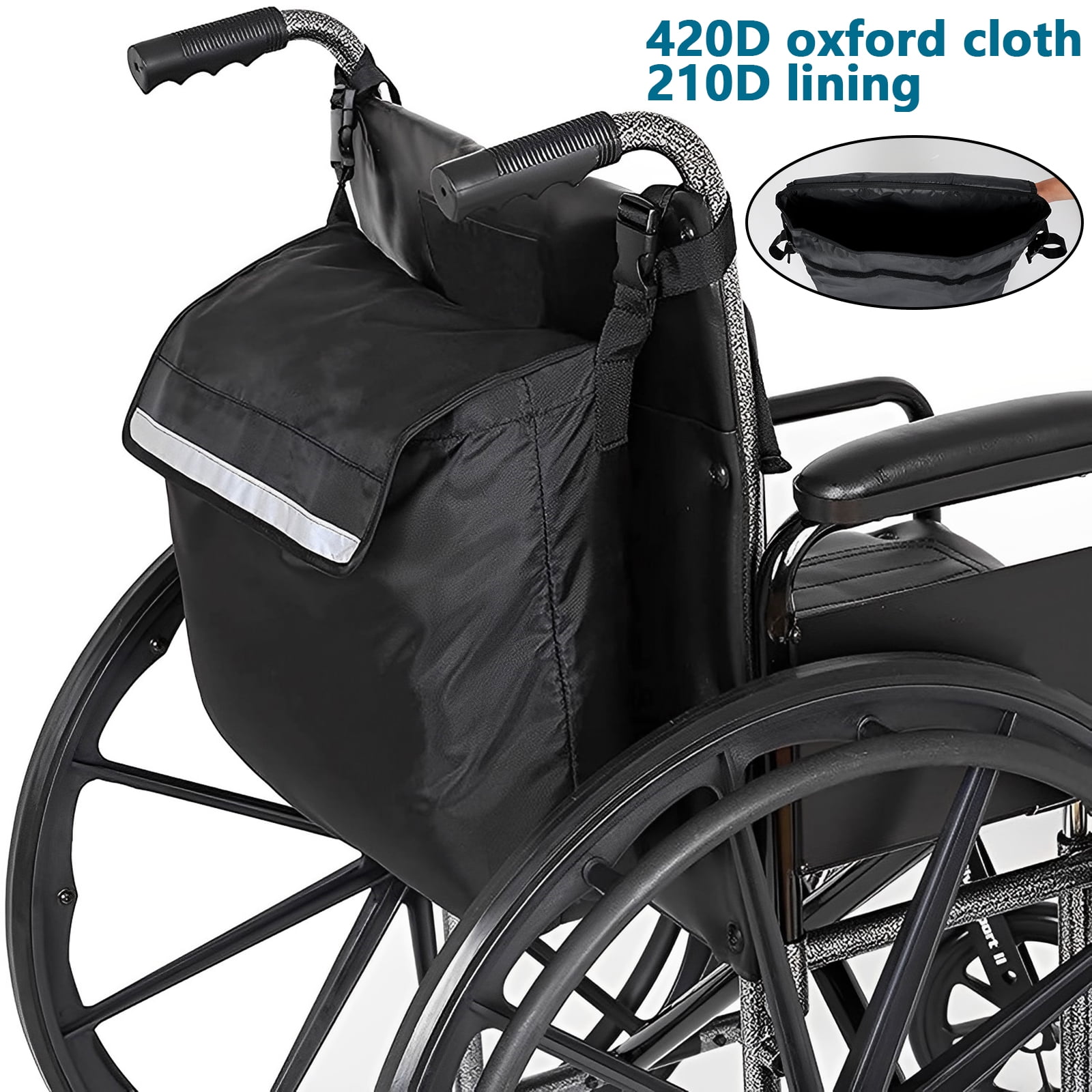 MTFun Wheelchair Backpack Bag, Wheelchair Bag for Back of Chair, Large ...