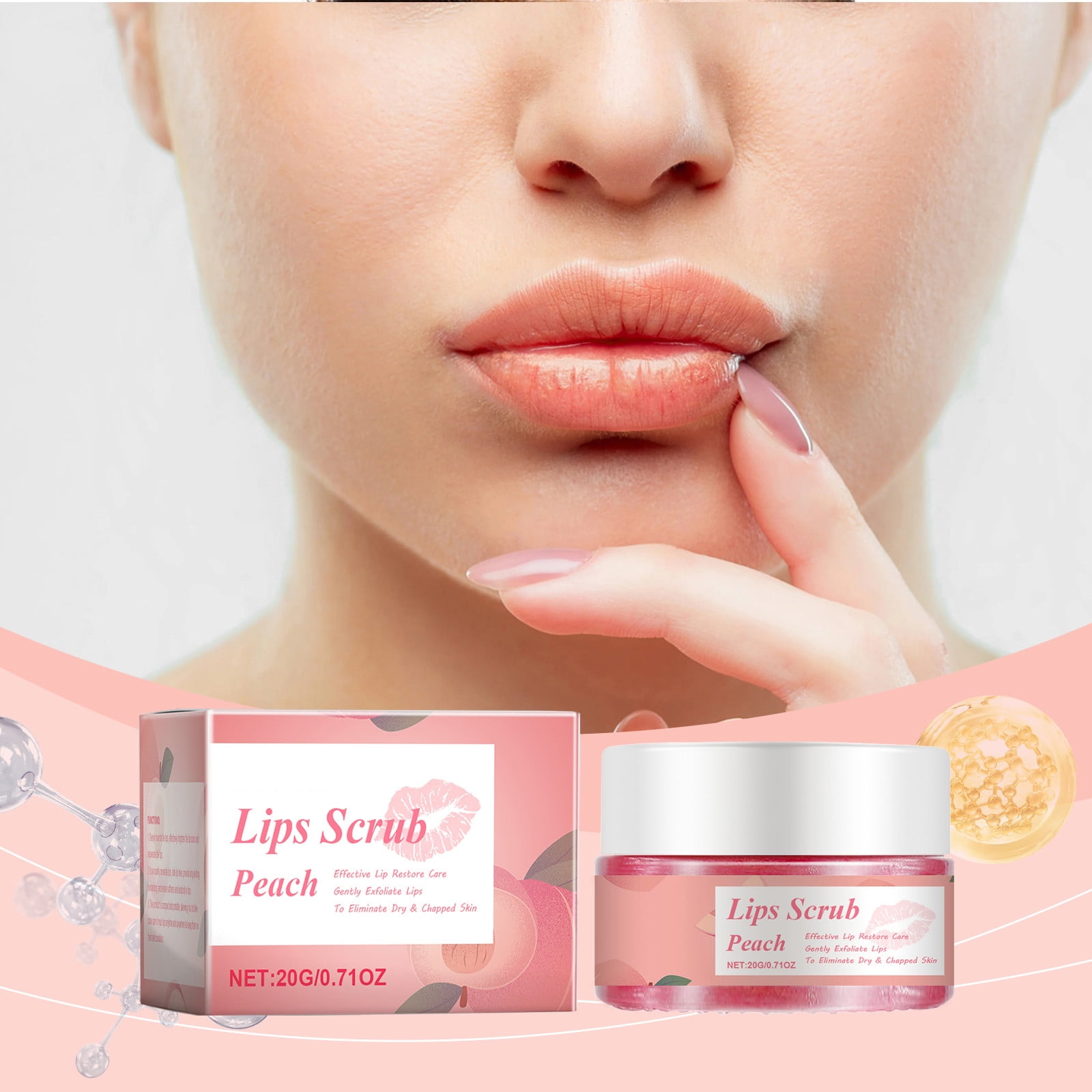 Xihbxyly mi pedido Crema hidratante para labios de melocotón Bálsamo ...