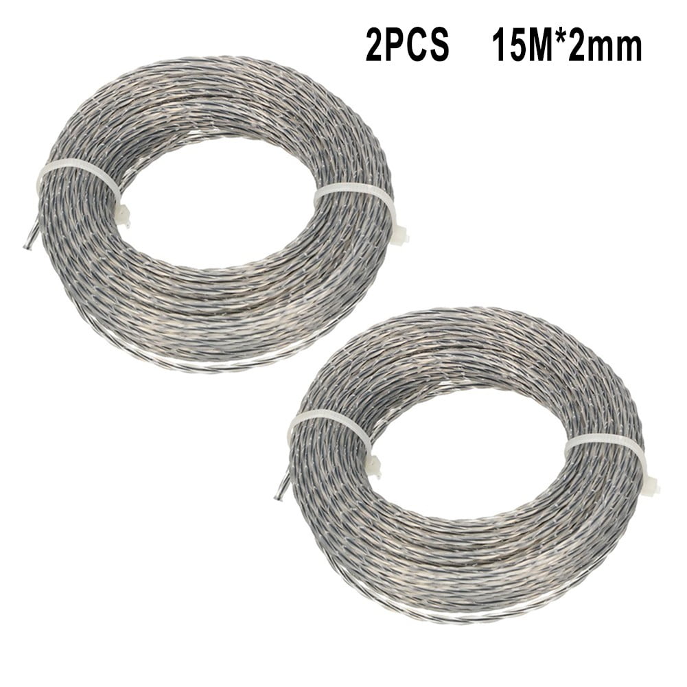 QXKE 2 Sets Core-reinforced Grass Trimmer Line 2.0 - 3.0 mm x 15m (30m ...