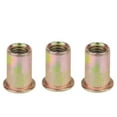 100Pcs Carbon Steel Rivnut Flat heads Threaded Rivets Insert Nutsert ...