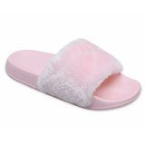 Barerun Women's Fuzzy Faux Fur Open Toe Slides Slippers - Walmart.com