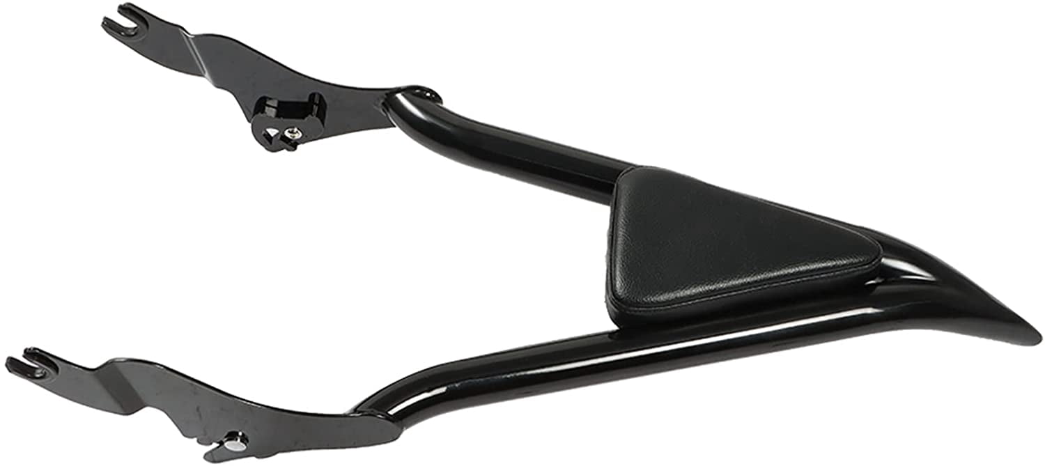 SEBLAFF Black 16-inch Motorcycle Rear Passenger Sissy Bar Backrest Back ...