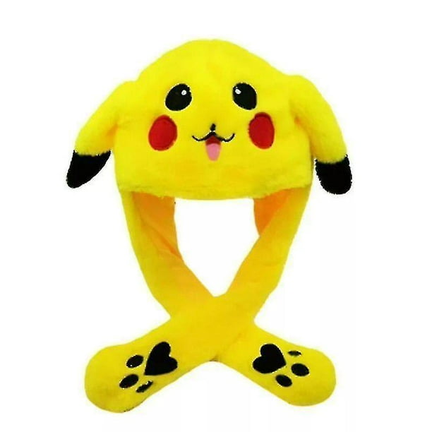Pikachu Hat Rabbit Ear Moving Jumping Hat Funny Bunny Plush Hat Cap ...