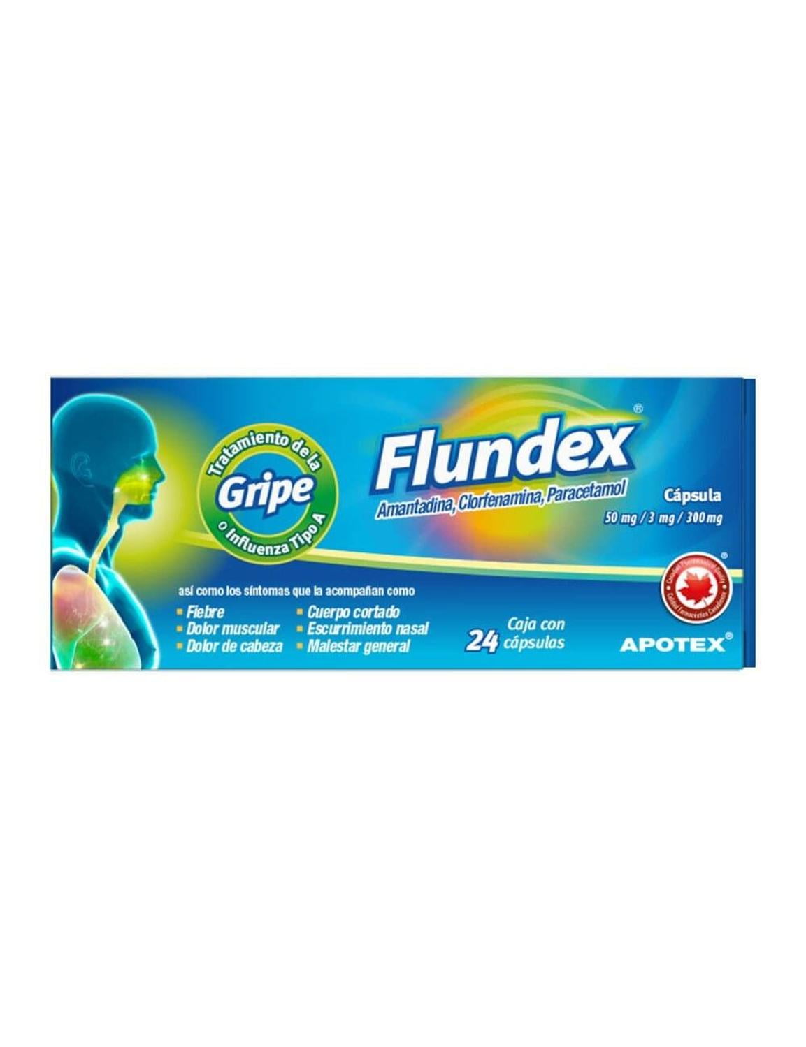 Flundex 50 mg/3 mg/300 mg Caja Con Blíster Con 24 Cápsulas | Bodega ...